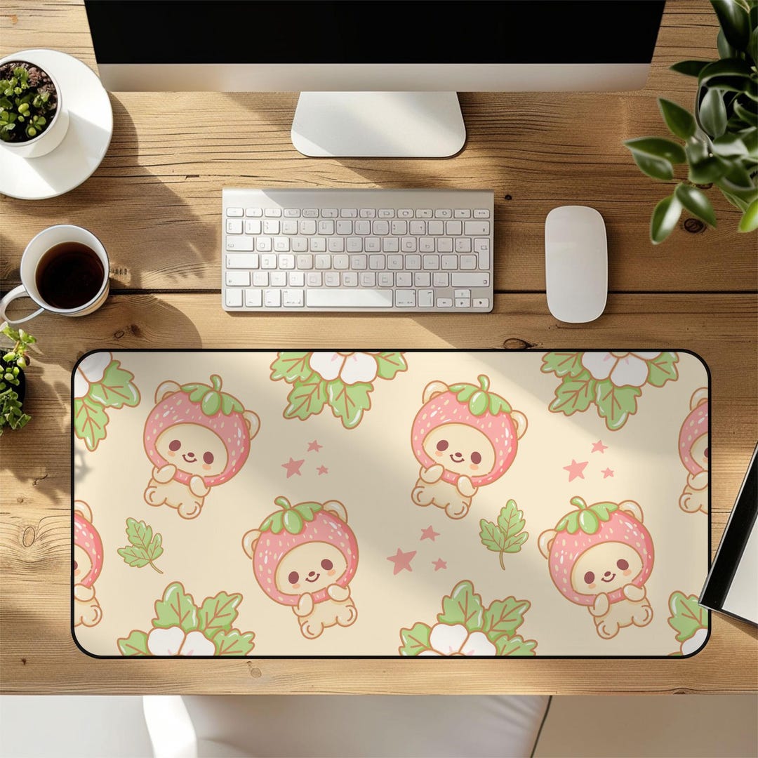 Cute Kawaii Desk Mat, Gaming Desk Mat Kawaii, Kawaii Desk Decor, Kawaii ...