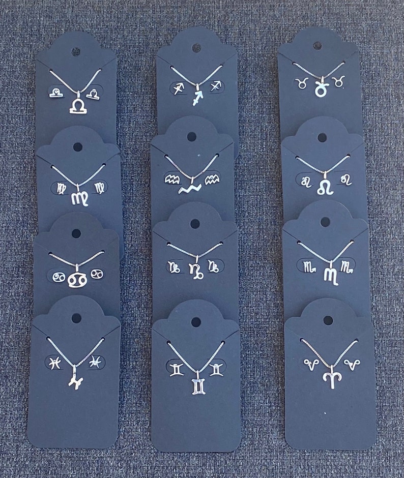 Zodiac Signs Necklace and Earrings Set, Silver Jewelry, Jewelry ...