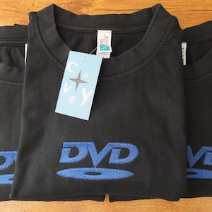 DVD Shirt, DVD Logo T-shirt, 90's Shirt, Vintage Shirt, Embroidered ...