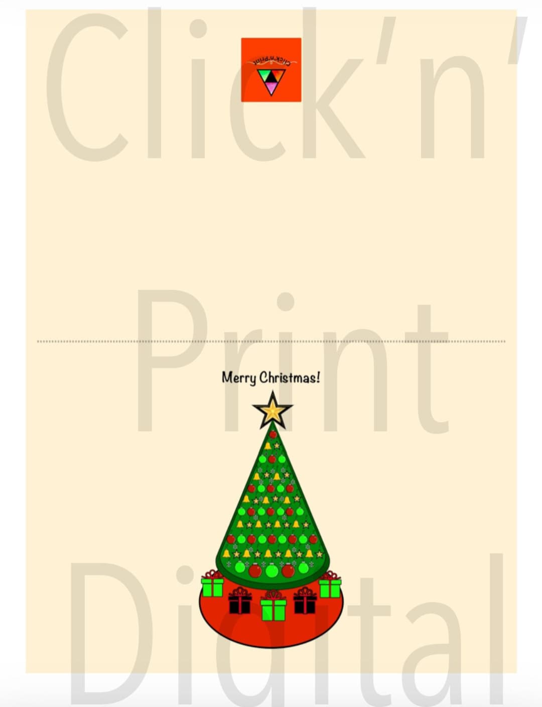 Merry Christmas Cards Printable Instant PDF DOWNLOAD. Custom Image ...