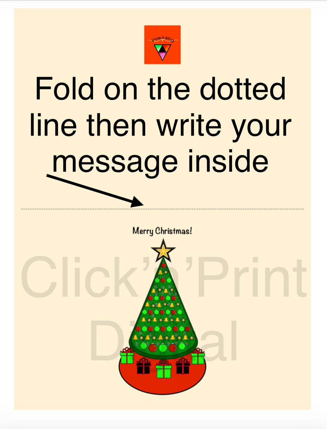 Merry Christmas Cards Printable Instant PDF DOWNLOAD. Custom Image ...