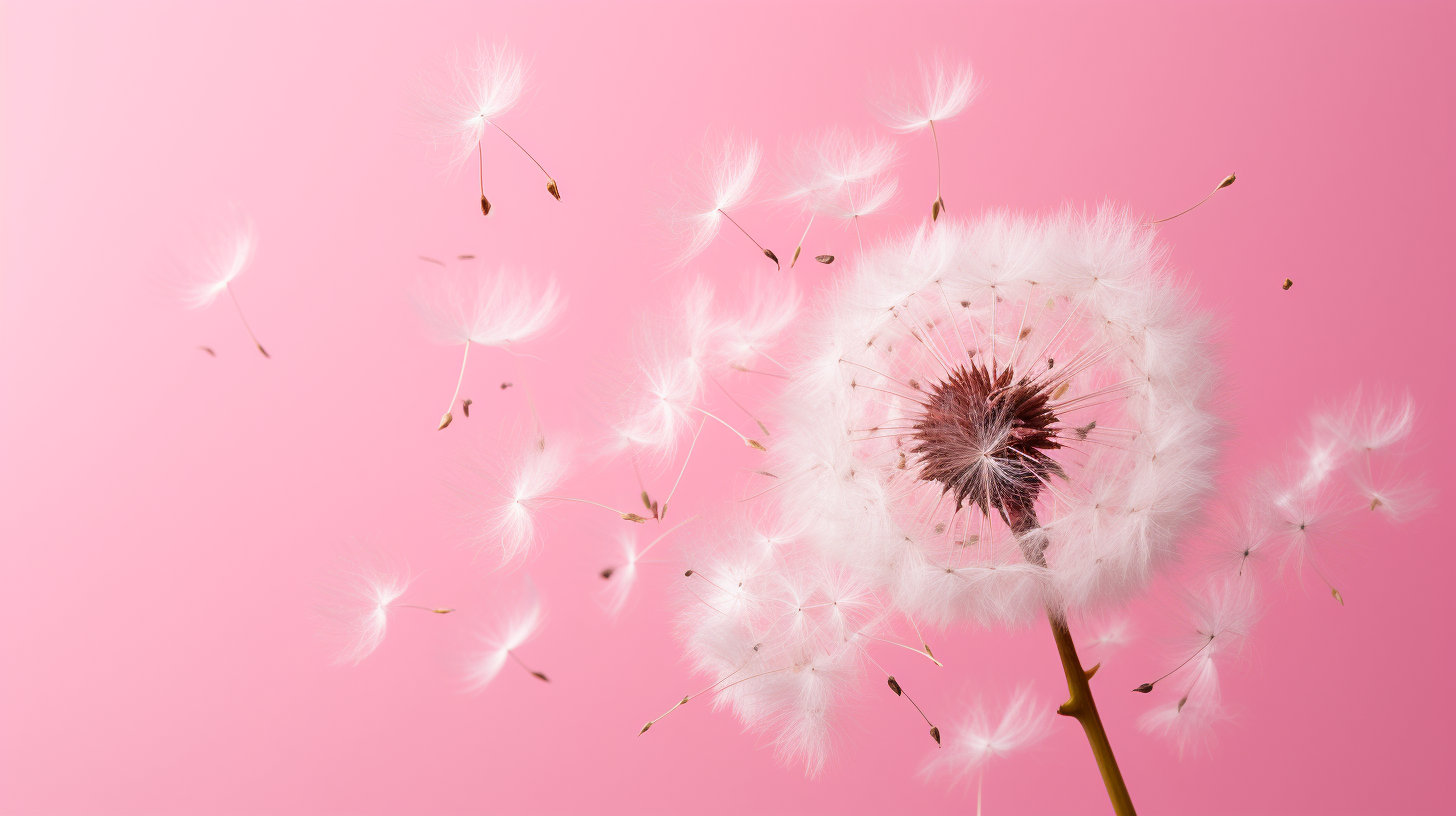 Rosa Pusteblume, Ästhetik, Leinwanddruck, Wohnkultur, Leinwandwandkunst ...