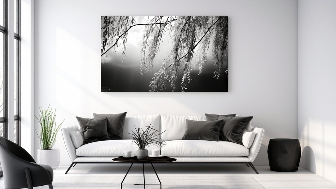 Tree, Jiva, Nature Design, Black and White, Canvas Print, Home Decor ...