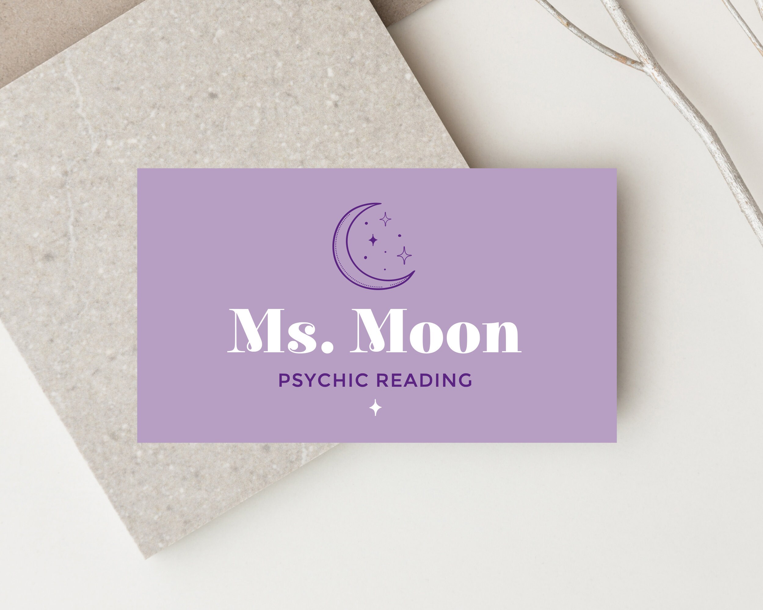 Celestial Logo, Psychic Reading Logo, Editable Logo, DIY Logo, Premade ...