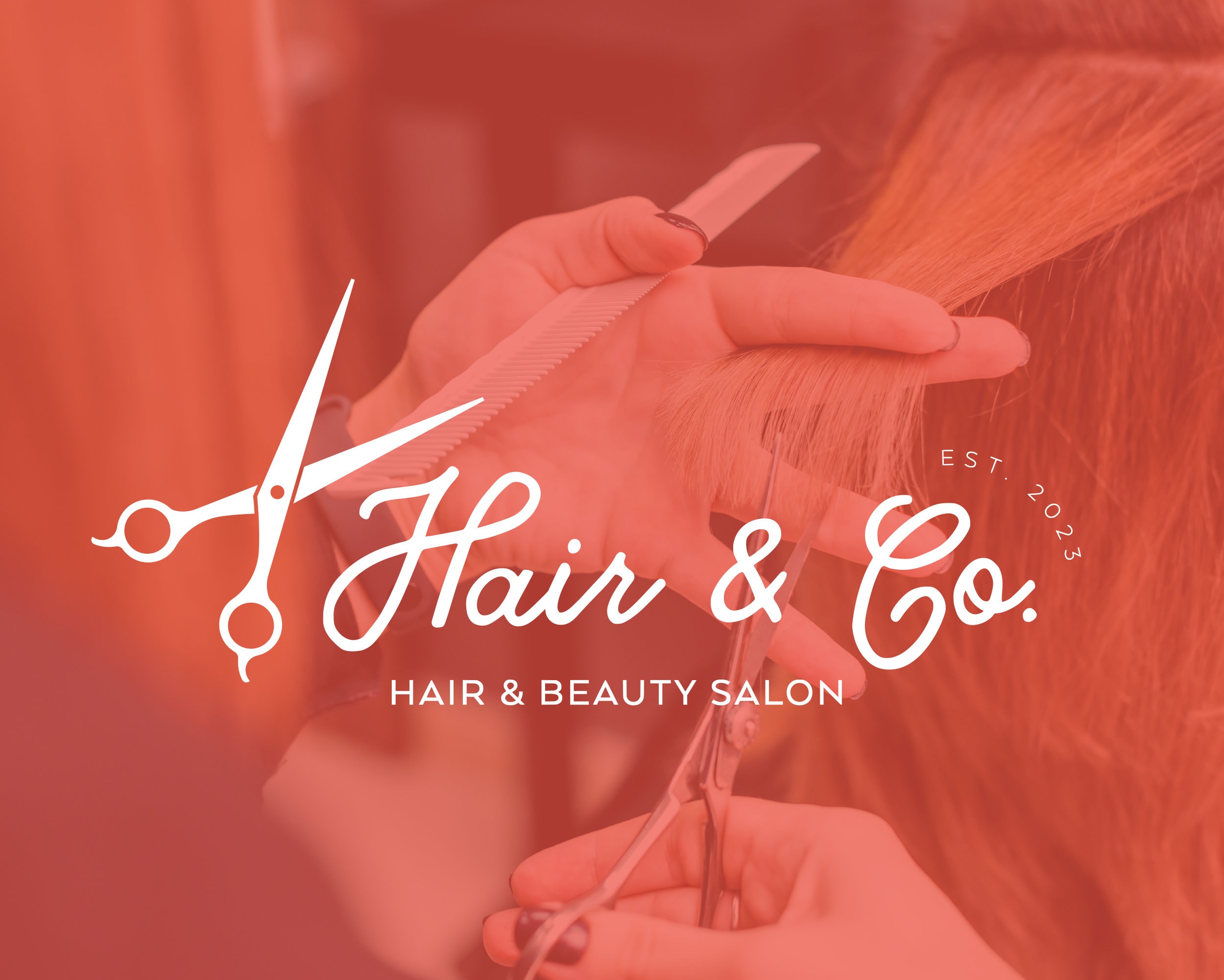 Hairdresser Logo, Editable Logo, DIY Logo, Premade Logo, Editable ...