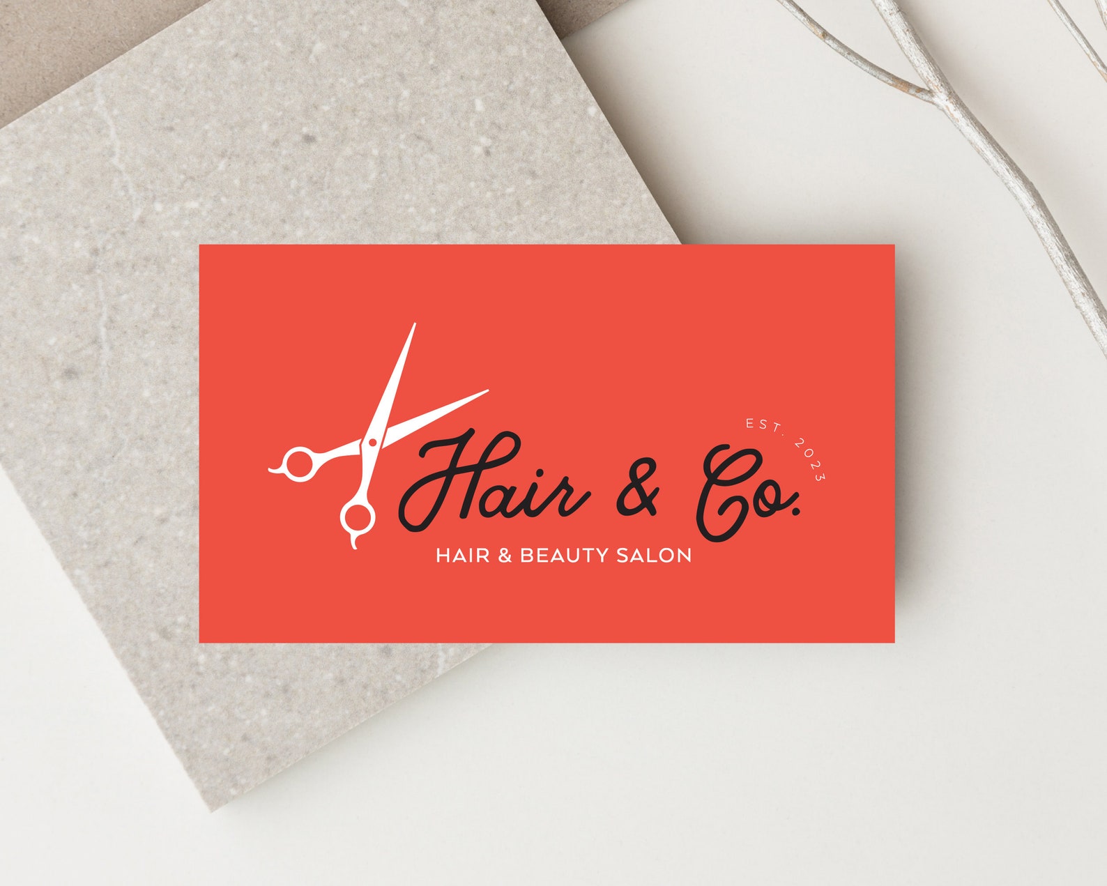 Hairdresser Logo, Editable Logo, DIY Logo, Premade Logo, Editable ...