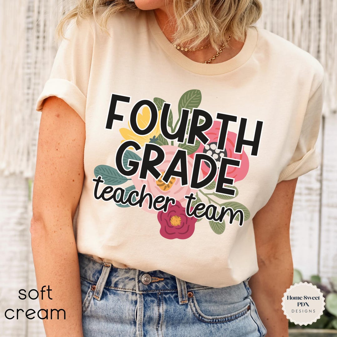 Custom Fourth Grade Teacher Shirt, Personalized Fourth Grade Teacher ...