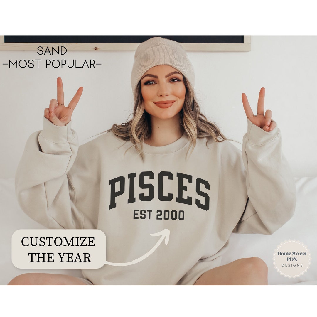 Custom Pisces Birthday Sweatshirt, February March Birthday Shirt ...