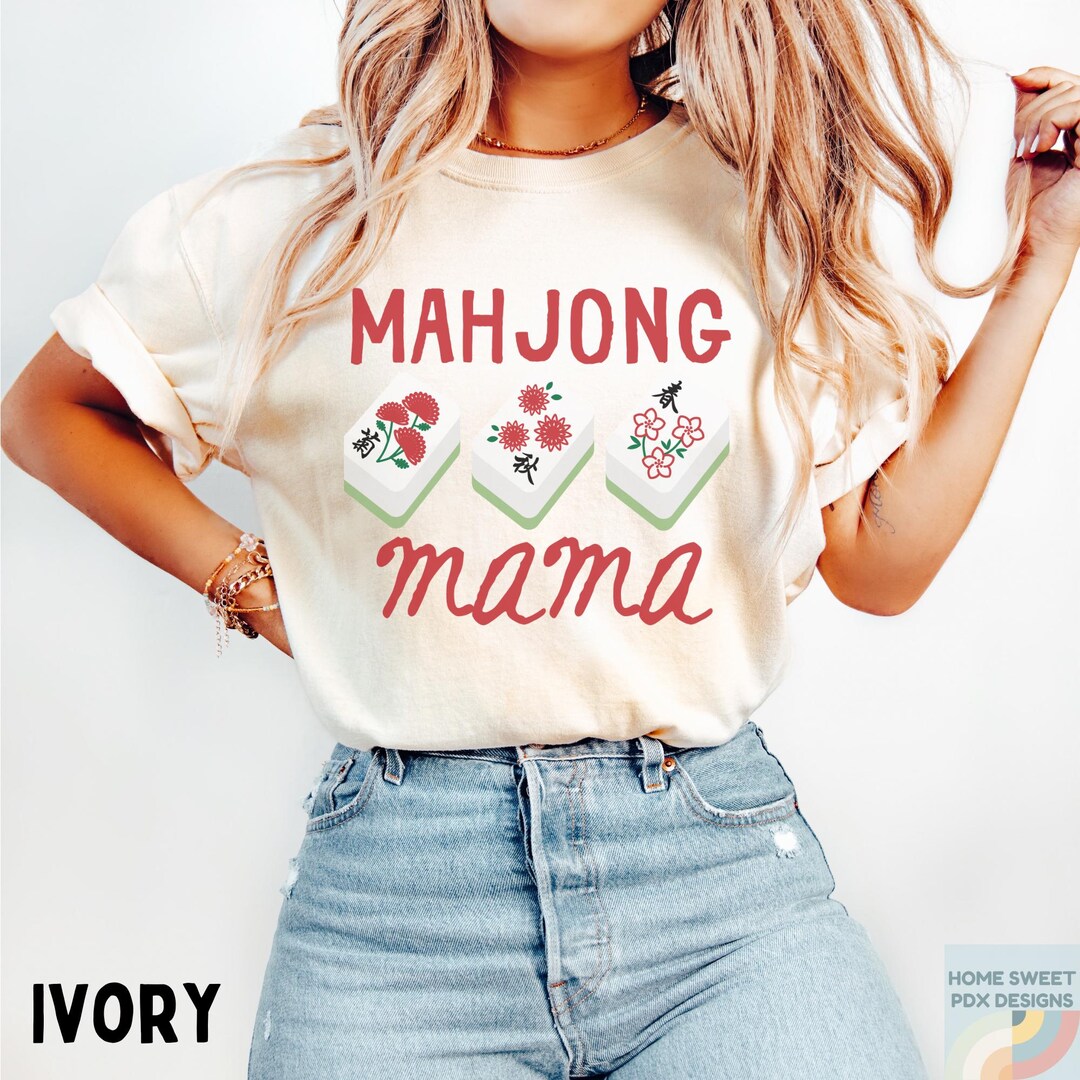 Comfort Colors® Mahjong Mama Shirt, Mahjong Clothing, Mah Jong Gifts ...