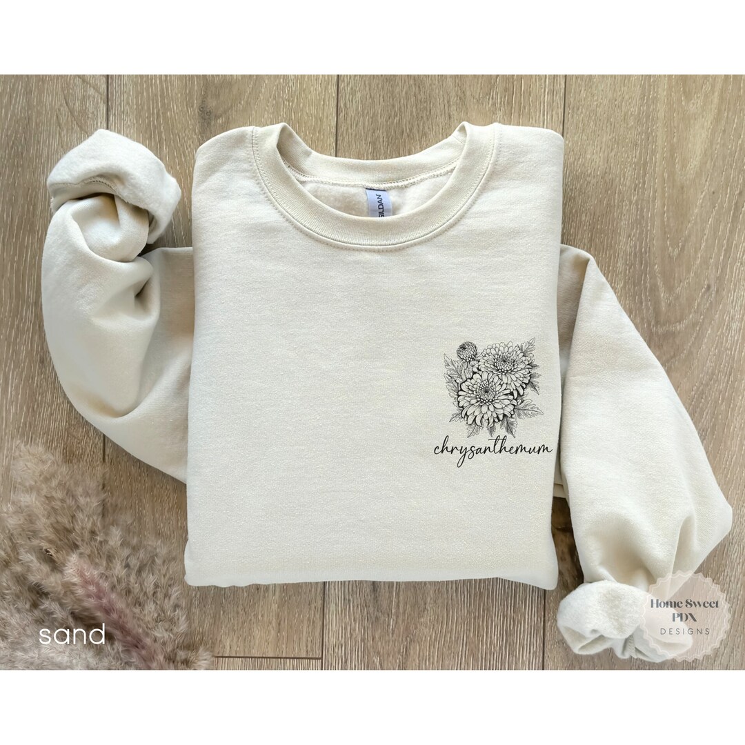 November Birth Month Flower Sweatshirt, Birth Month Flower Shirt, Birth ...