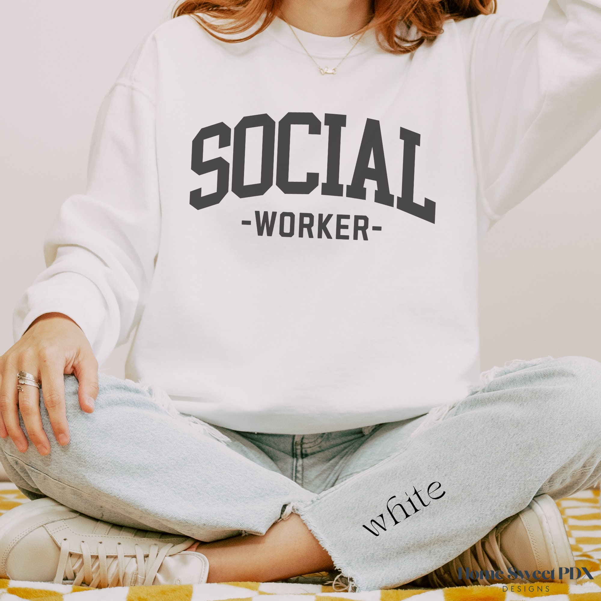 Social Worker Sweatshirt, School Social Worker Shirt, Preppy College ...