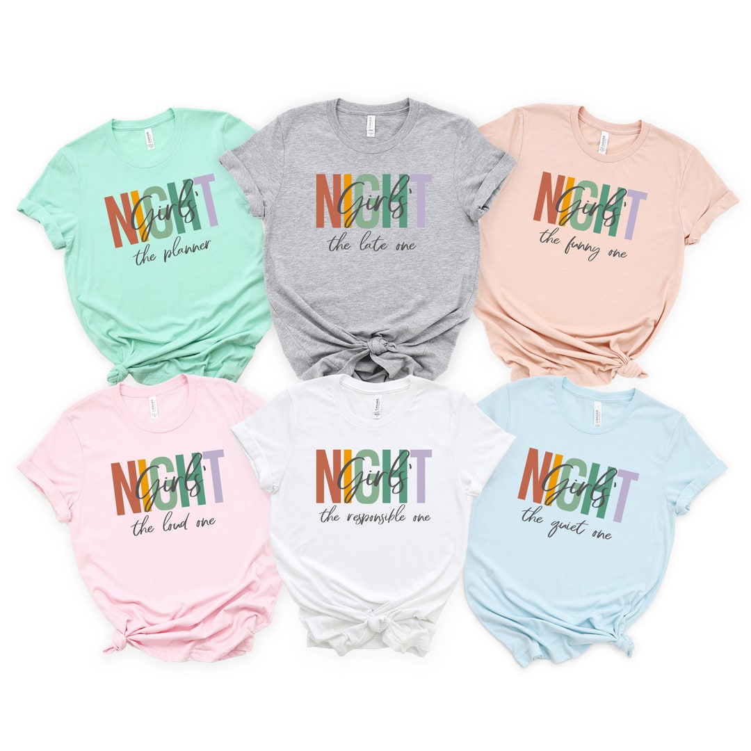 Custom Girls' Night Matching Shirts, Custom Birthday Party Group Shirts ...