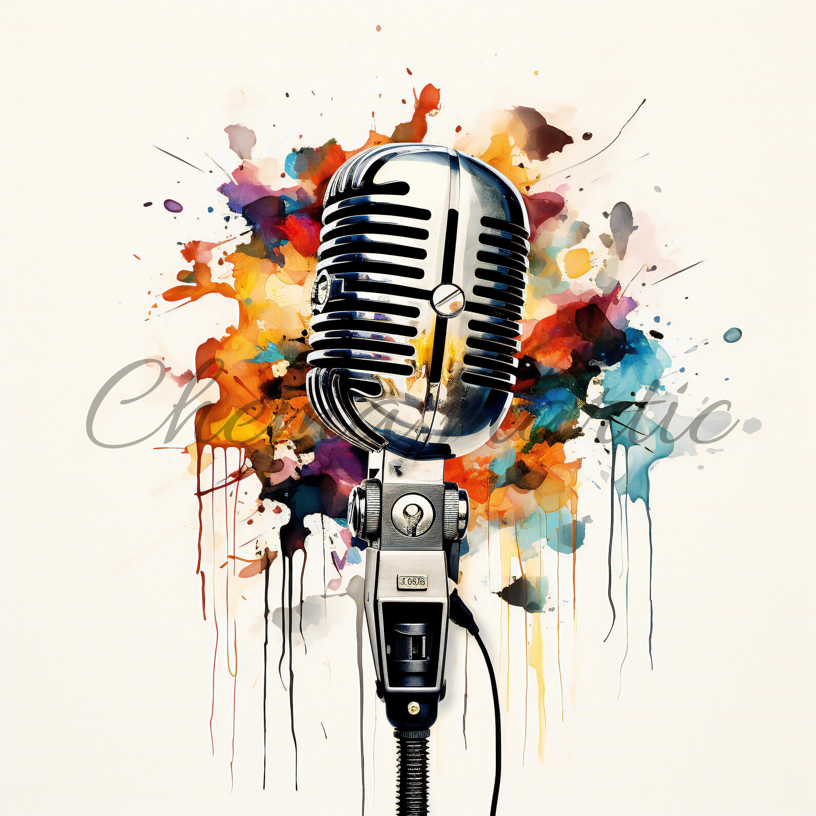 Vintage Microphone Images, Clipart, Digital Download, 10 JPG High ...