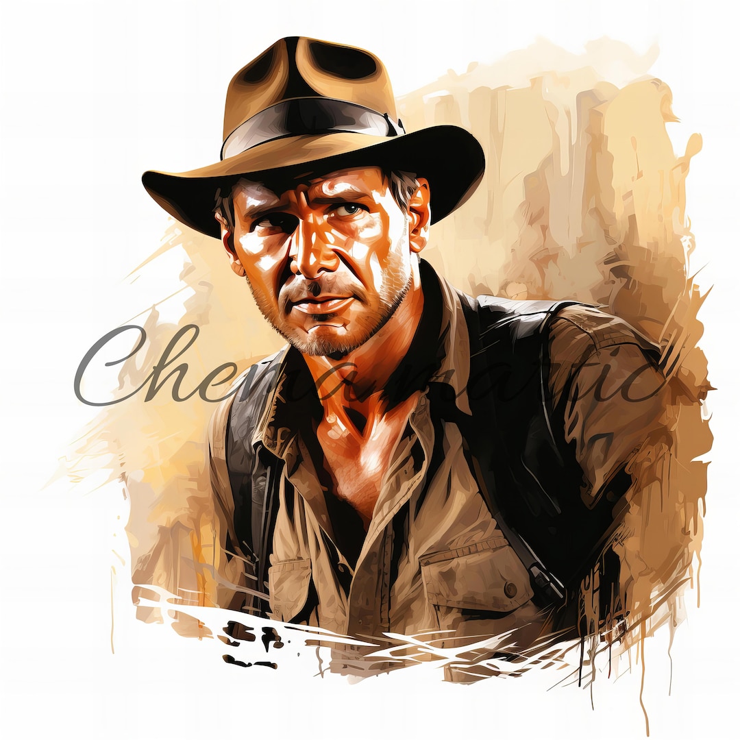 Indiana Jones Artistic Painting Images, Clipart, Digital Download, 10 ...