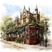 Pack 10 Fictional London Cafes Images, Clipart, Watercolor, Digital ...