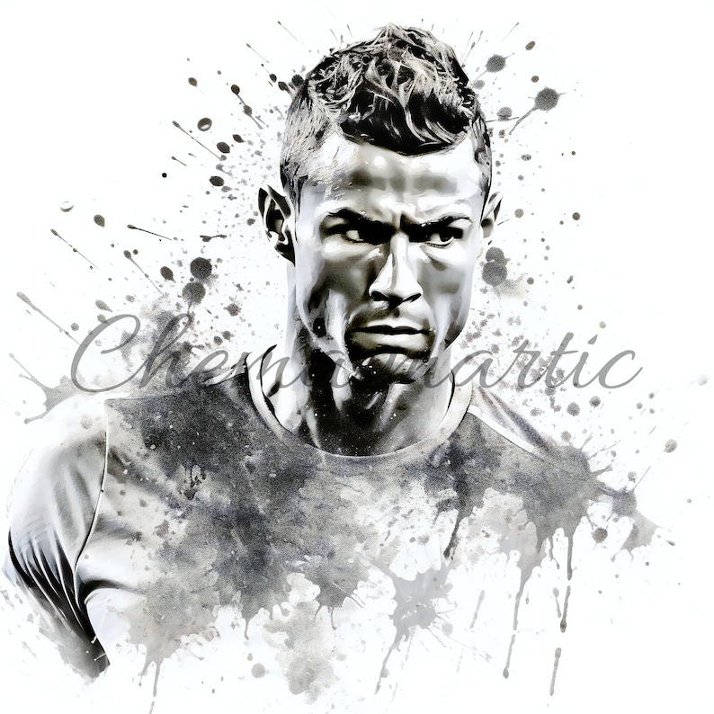 Pack 10 Cristiano Ronaldo Artistic Paintings Images, Clipart, Digital ...
