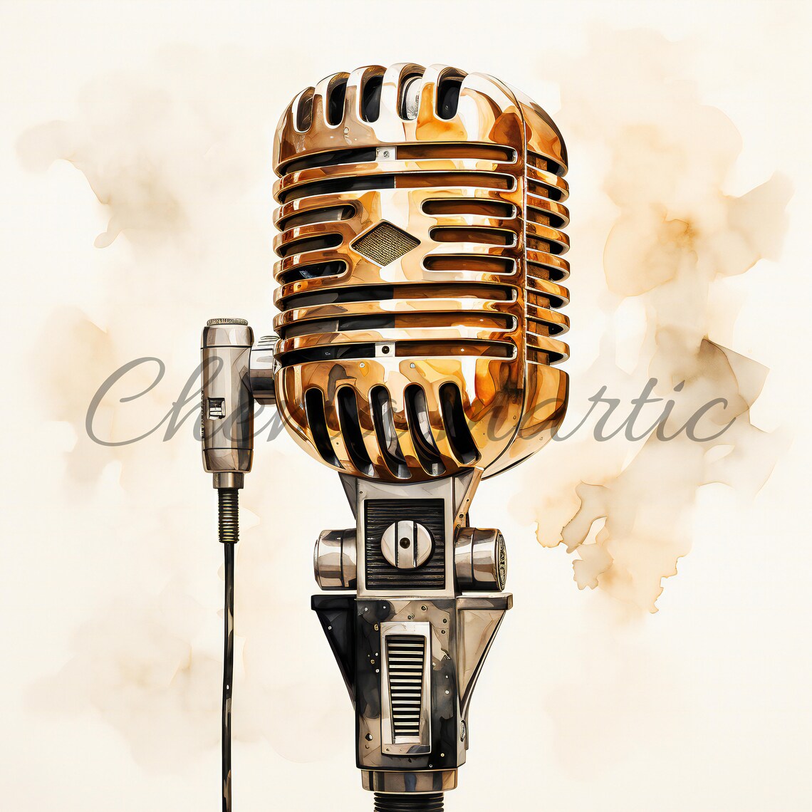 Vintage Microphone Images, Clipart, Digital Download, 10 JPG High ...