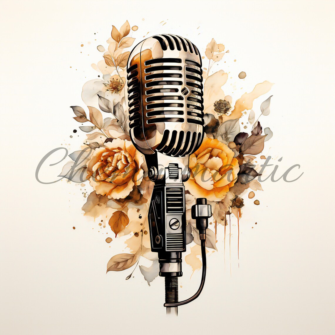 Vintage Microphone Images, Clipart, Digital Download, 10 JPG High ...