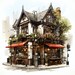 Pack 10 Fictional London Cafes Images, Clipart, Watercolor, Digital ...