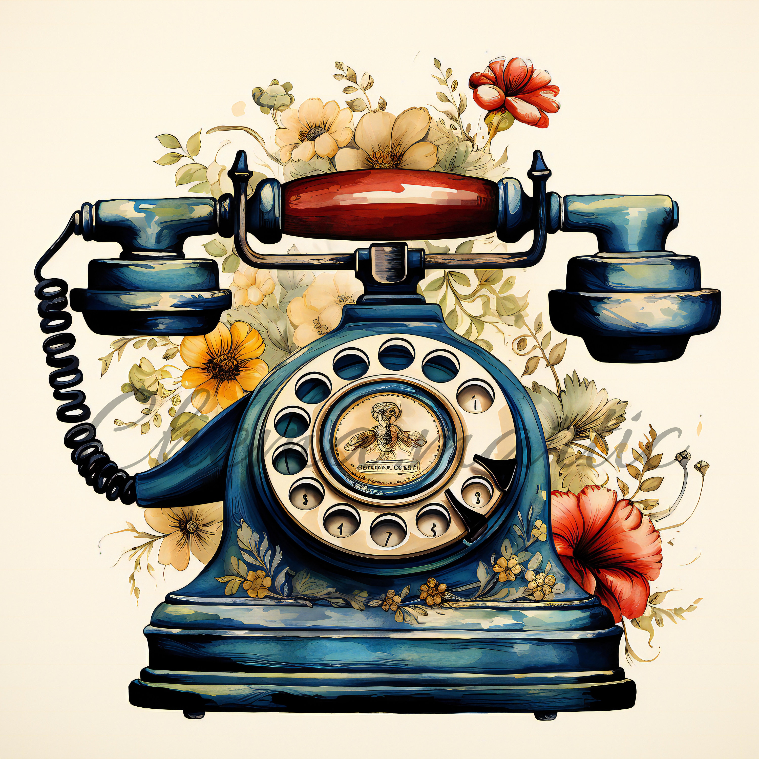 10 Old Telephone Images, Clipart, Digital Download, 10 JPG High Quality ...