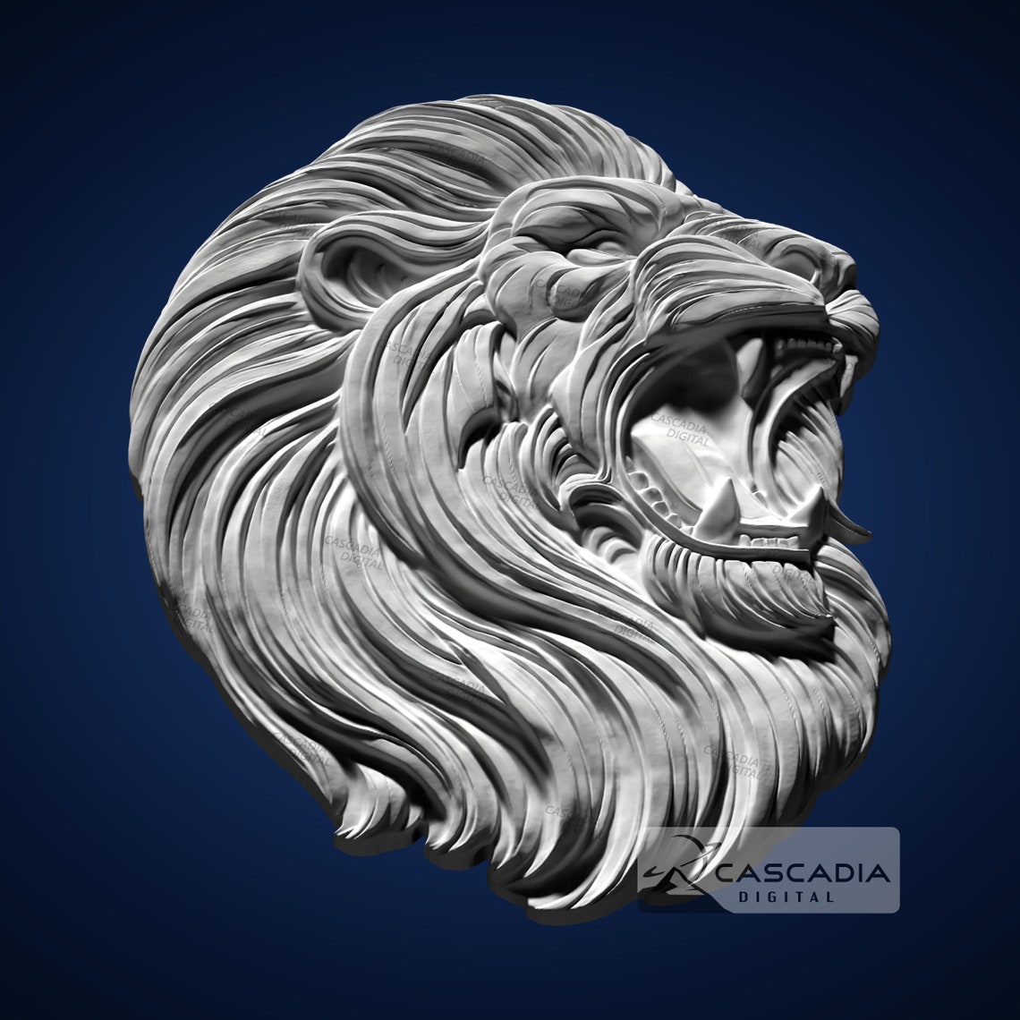 Lion Head - STL Model for CNC Router and 3D Printing - Etsy
