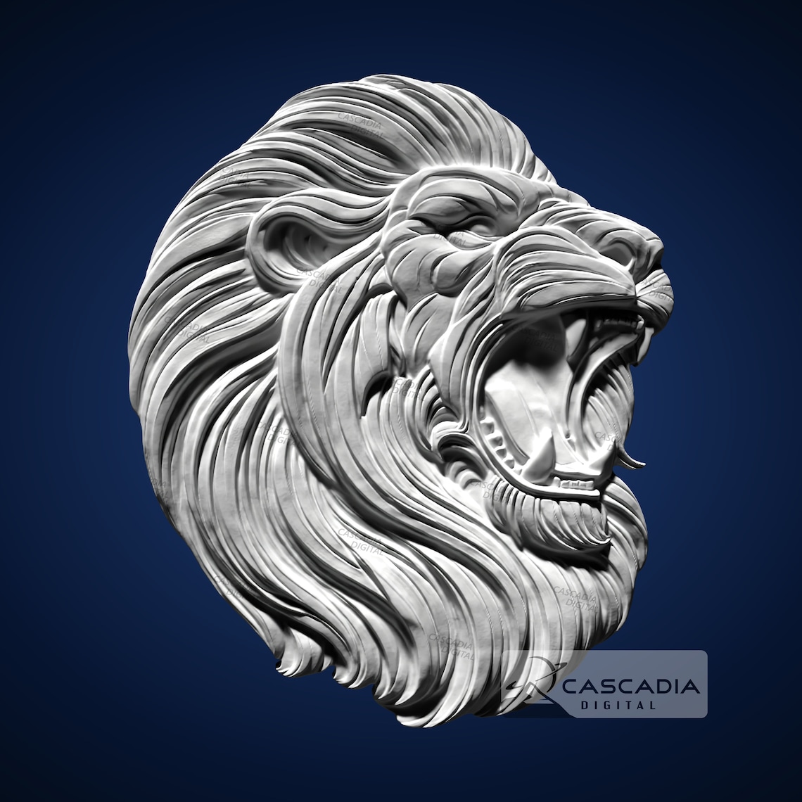 Lion Head - STL Model for CNC Router and 3D Printing - Etsy