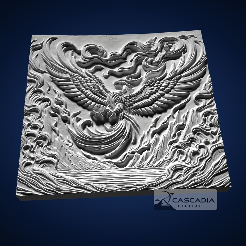 Phoenix Mountain Valley 3D STL File for CNC Router, 3D Print, Casting ...
