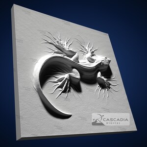 Electric Lizard 3D STL File for CNC Router, 3D Print, Casting, Wood ...