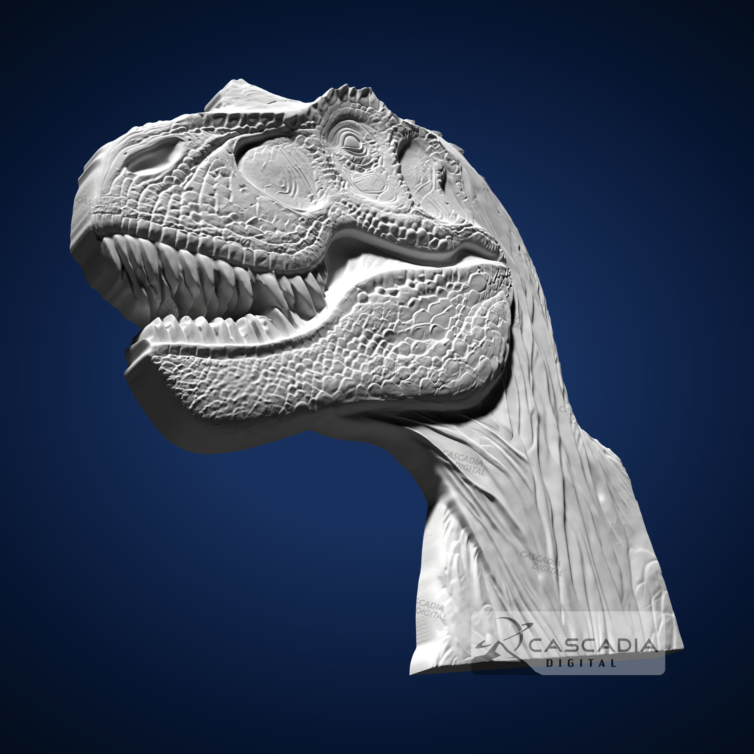 Trex 3D STL File for CNC Router, 3D Print, Casting, Wood Carving ...