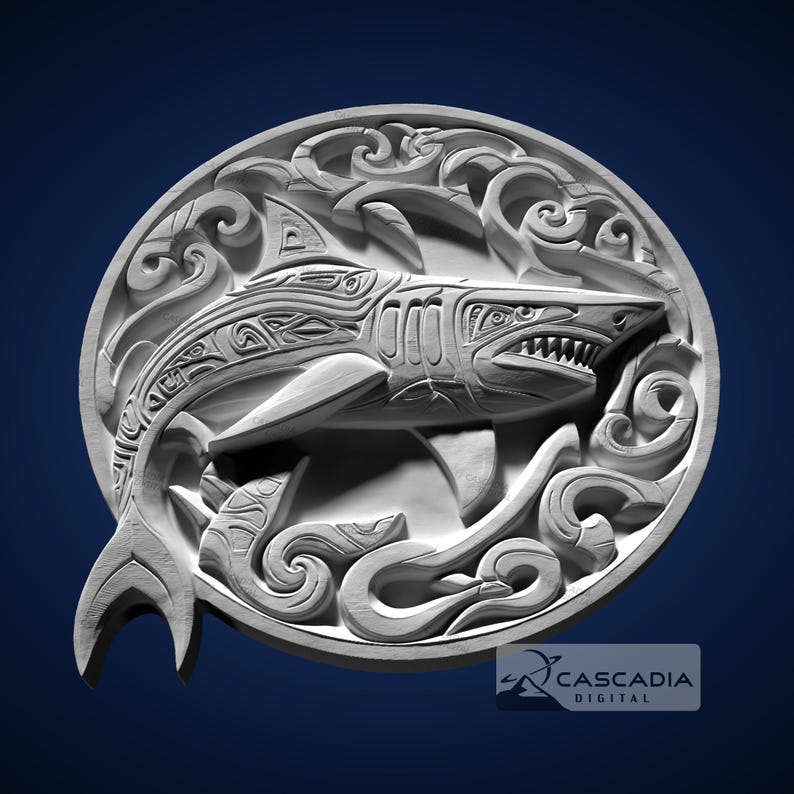 Shark Inuit Round - STL Model for CNC Router and 3D Printing - Etsy