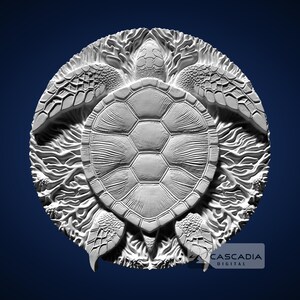 Sea Turtle Round - STL Model for CNC Router and 3D Printing - Etsy