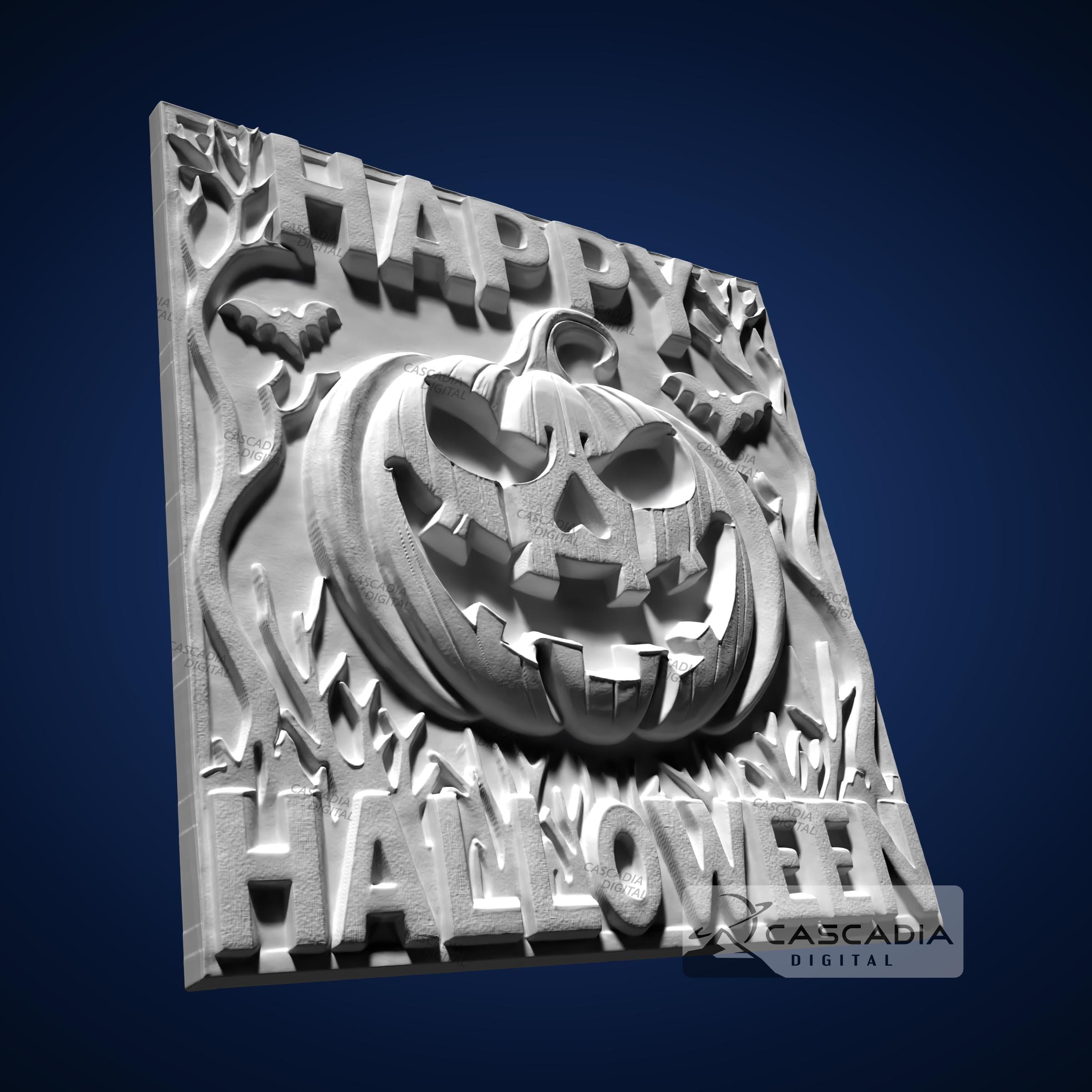 Happy Halloween Pumpkin - STL Model for CNC Router and 3D Printing - Etsy