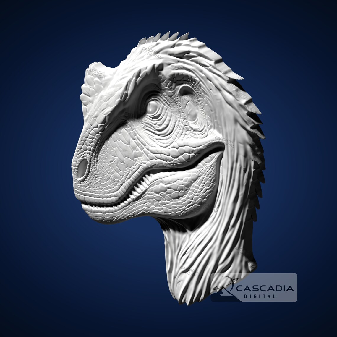 Raptor 3D STL File for CNC Router, 3D Print, Casting, Wood Carving ...