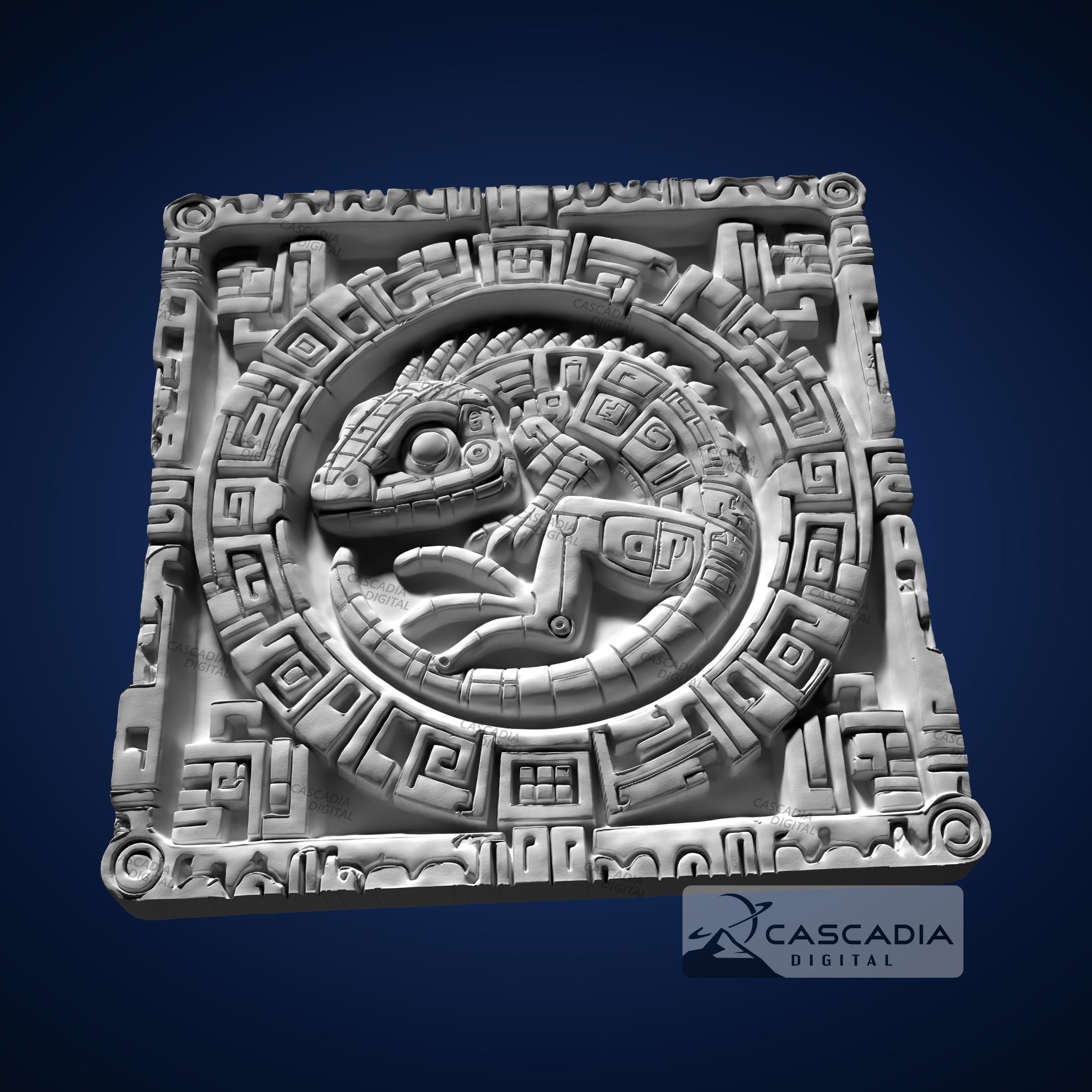 Lizard Aztec - STL Model for CNC Router and 3D Printing - Etsy