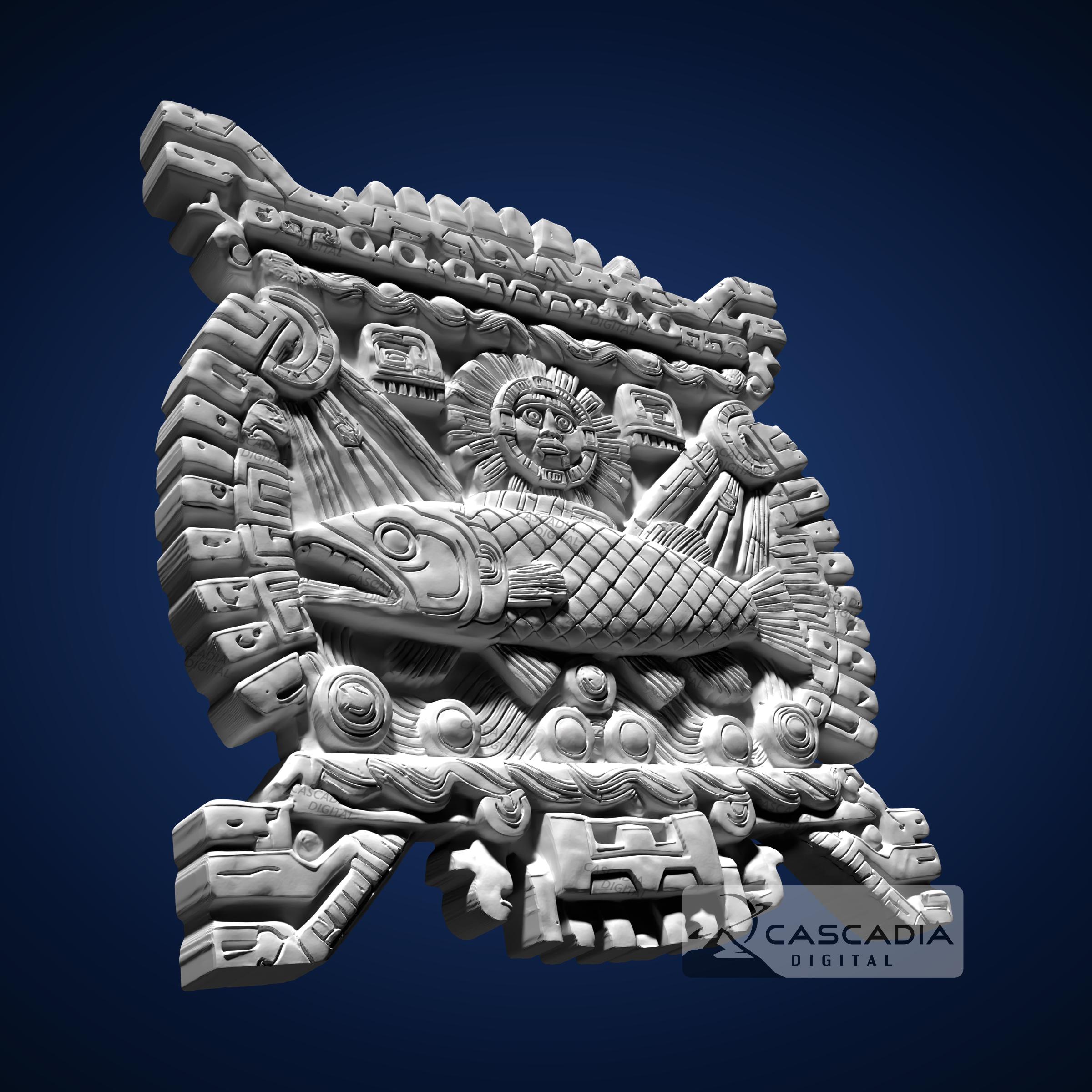 Fish Aztec - STL Model for CNC Router and 3D Printing - Etsy