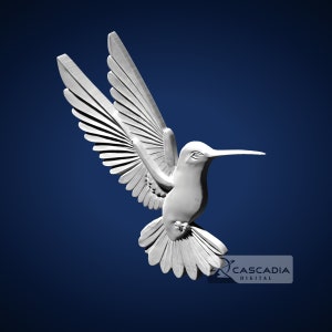 Hummingbird 3D STL File for CNC Router, 3D Print, Casting, Wood Carving ...