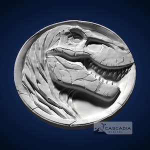 Trex Round 3D STL File for CNC Router, 3D Print, Casting, Wood Carving ...