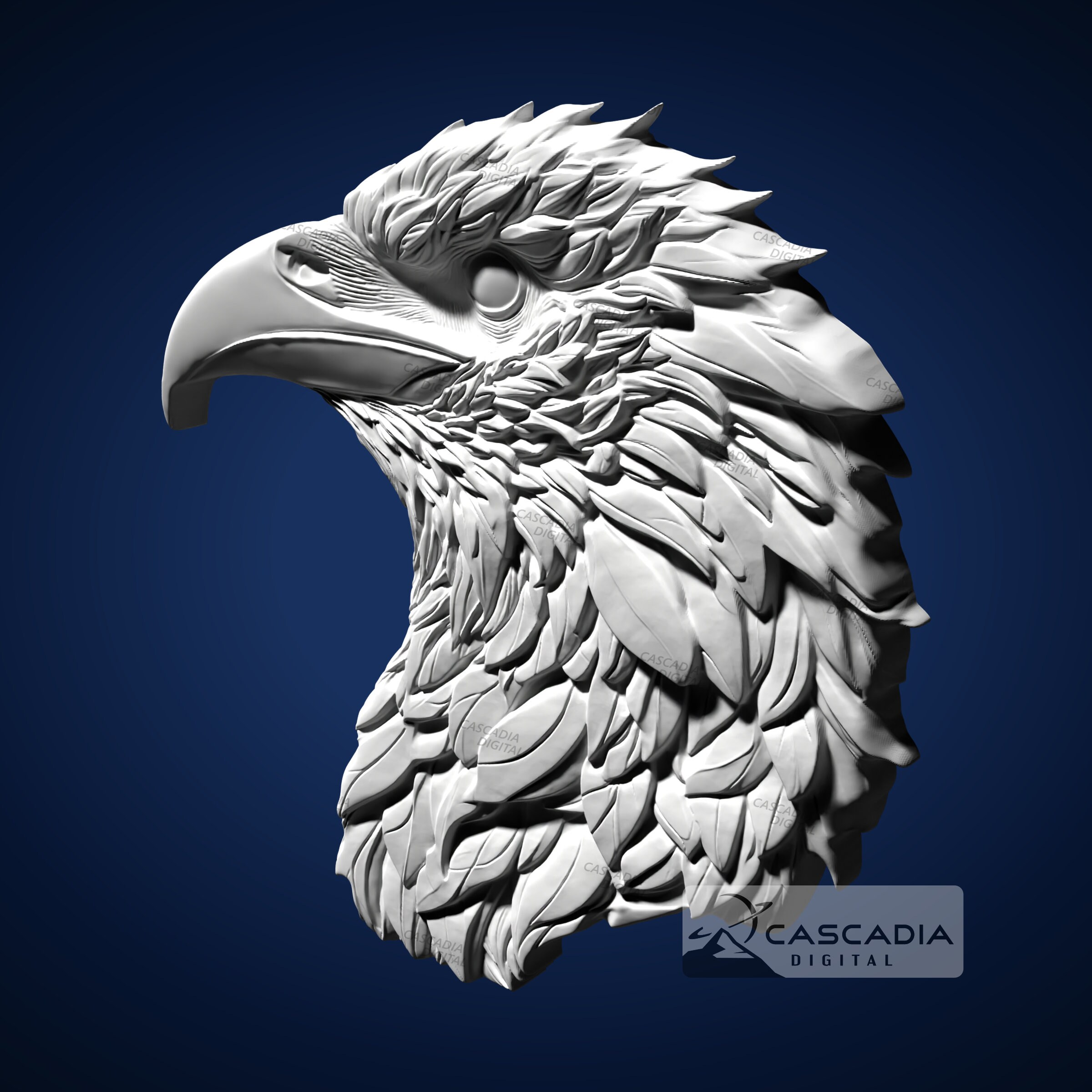 Raven Head - STL Model for CNC Router and 3D Printing - Etsy
