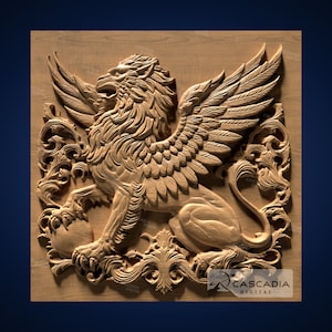 Griffin 3D STL File for CNC Router, 3D Print, Casting, Wood Carving ...
