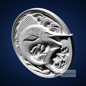 Marlin Round 3D STL File for CNC Router, 3D Print, Casting, Wood ...