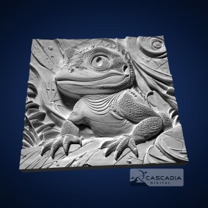 Cute Lizard Reptile 3D STL File for CNC Router, 3D Print, Casting, Wood ...