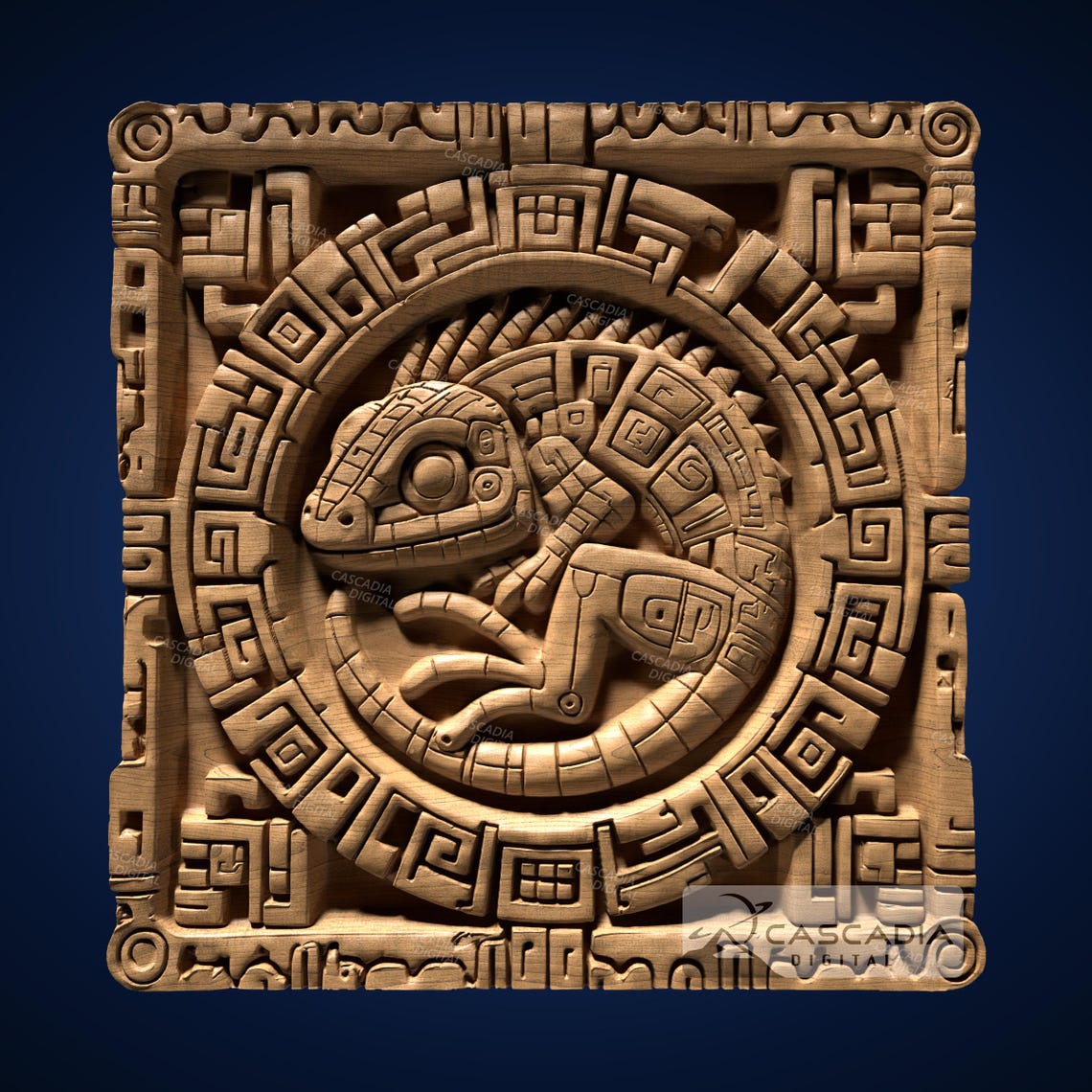 Lizard Aztec - STL Model for CNC Router and 3D Printing - Etsy