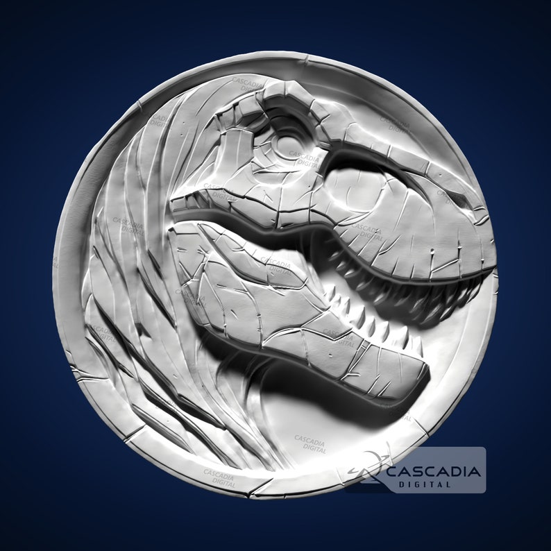 Trex Round 3D STL File for CNC Router, 3D Print, Casting, Wood Carving ...