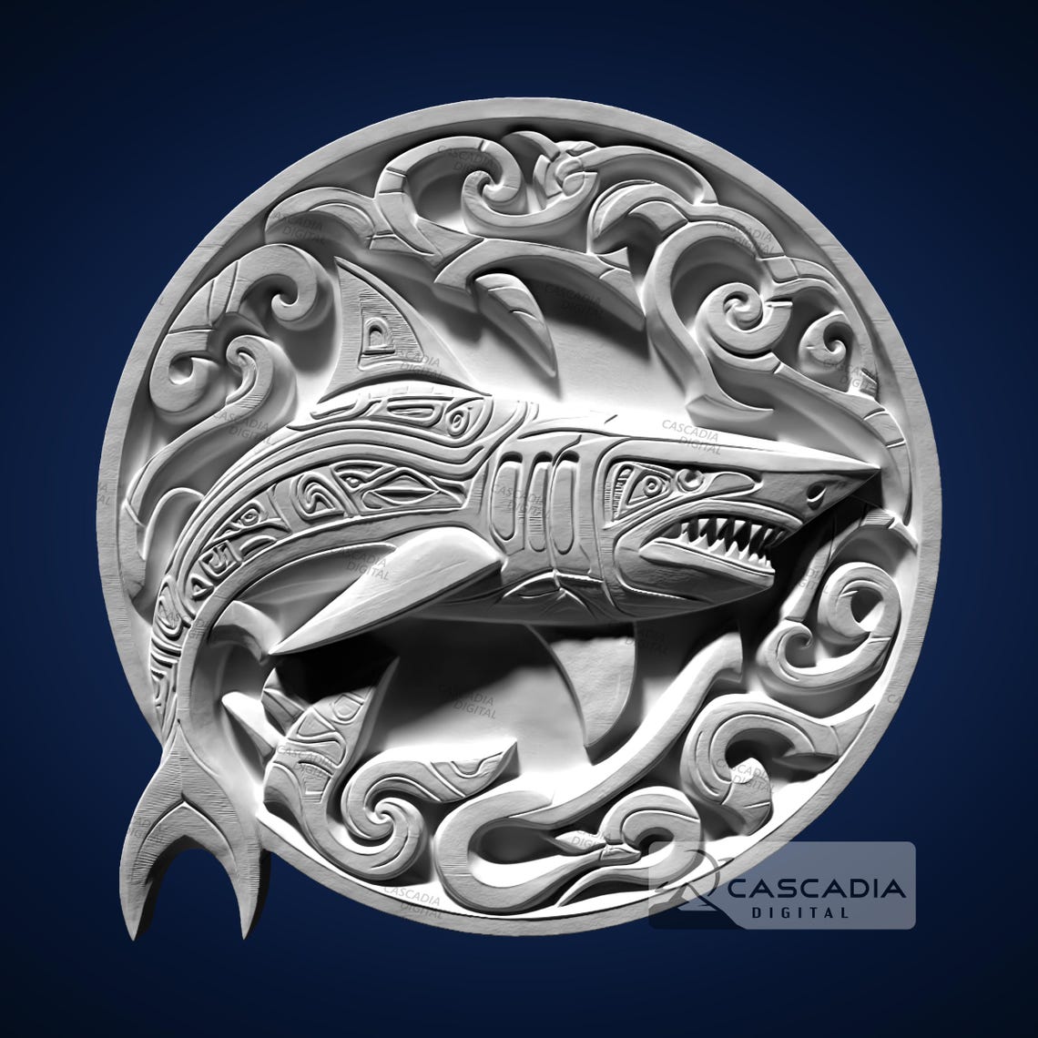 Shark Inuit Round - STL Model for CNC Router and 3D Printing - Etsy
