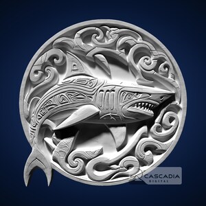 Shark Inuit Round - 3D STL Model for CNC/3D Printing - Ocean Marine Sea ...