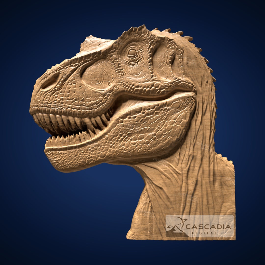 Trex 3D STL File for CNC Router, 3D Print, Casting, Wood Carving ...