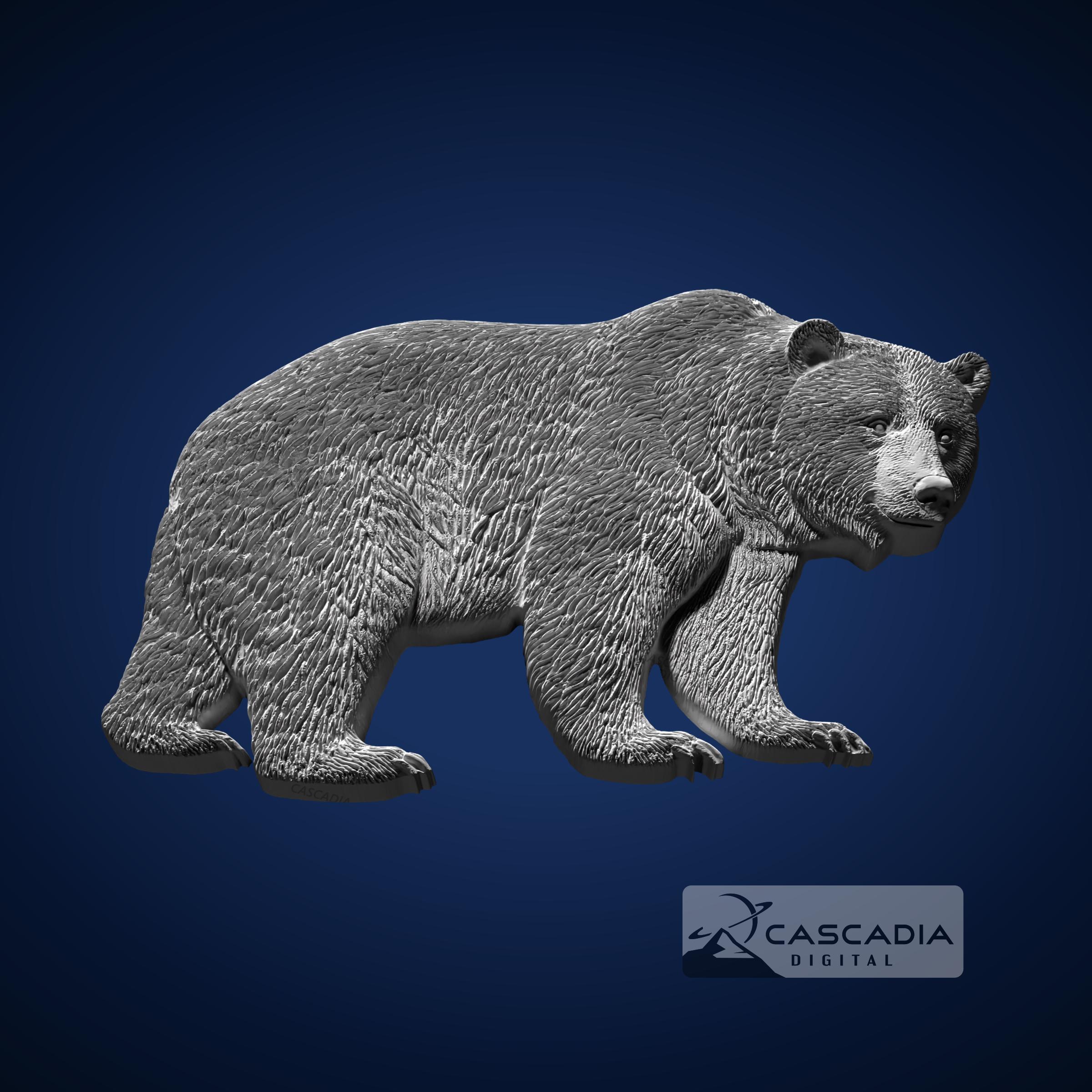 Bear on Craggy Rock Ledge - STL Model for CNC Router and 3D Printing - Etsy
