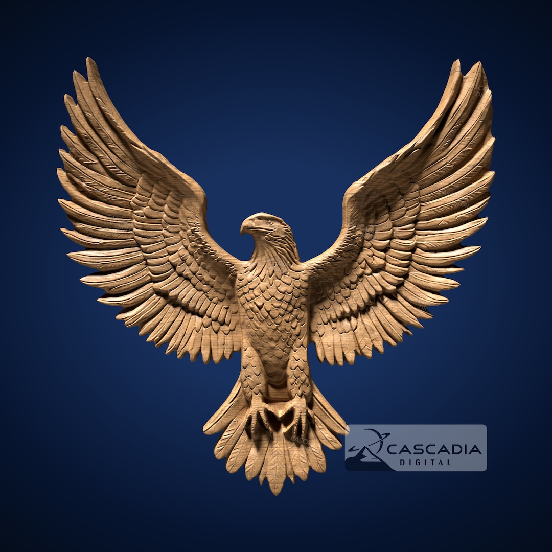 Eagle - 3D STL Model for CNC/3D Printing - Animal Wildlife Hawk Bird ...