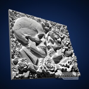 Skull Lovers 3D STL File for CNC Router, 3D Print, Casting, Wood ...