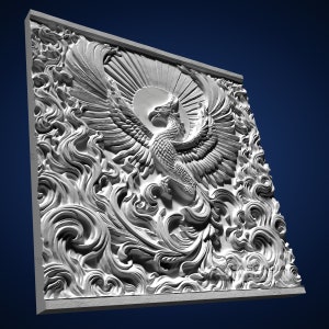 Phoenix Sun and Smoke - STL Model for CNC Router and 3D Printing - Etsy